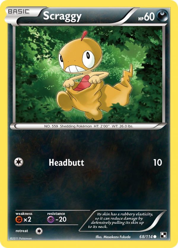 Scraggy 68/114 - Wert, Bild & Seltenheit | Pokemonkarte.de