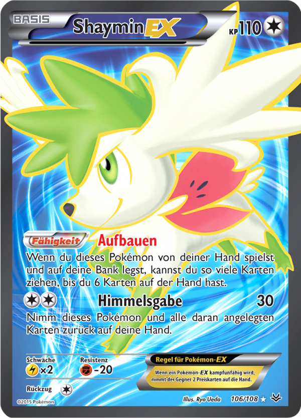 Shaymin-EX 106/108 - Wert, Bild & Seltenheit | Pokemonkarte.de