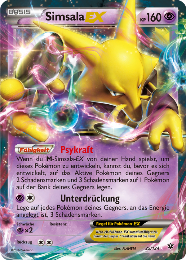 Simsala-EX 25/124 - Wert, Bild & Seltenheit | Pokemonkarte.de