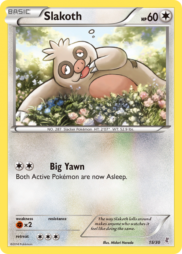 Slakoth 15/30 - Wert, Bild, Künstler & Seltenheit | Pokemonkarte.de