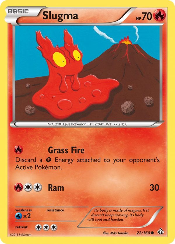 Slugma 22/160 - Wert, Bild & Seltenheit | Pokemonkarte.de