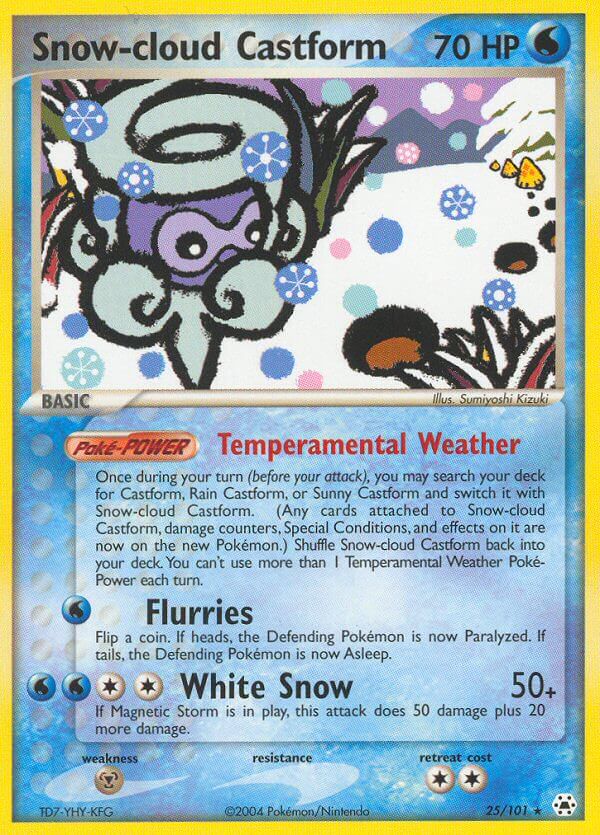 Snow-cloud Castform 25/101 - Wert, Bild & Seltenheit | Pokemonkarte.de
