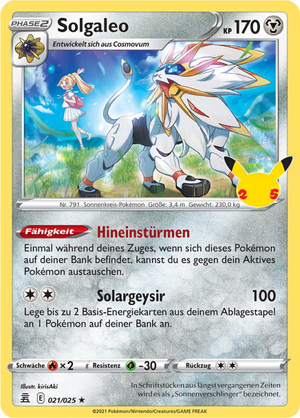 Solgaleo 021/025 - Wert, Bild & Seltenheit | Pokemonkarte.de