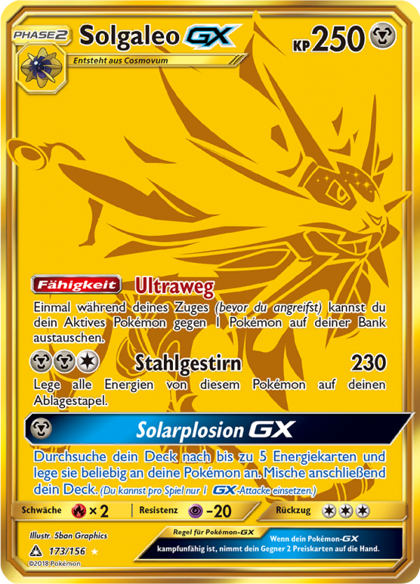 Solgaleo-GX 173/156 - Wert, Bild & Seltenheit | Pokemonkarte.de