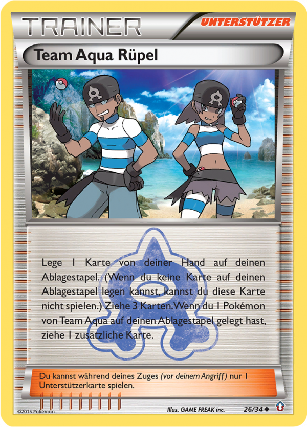 Team Aqua Rüpel 26/34 - Wert, Bild & Seltenheit | Pokemonkarte.de