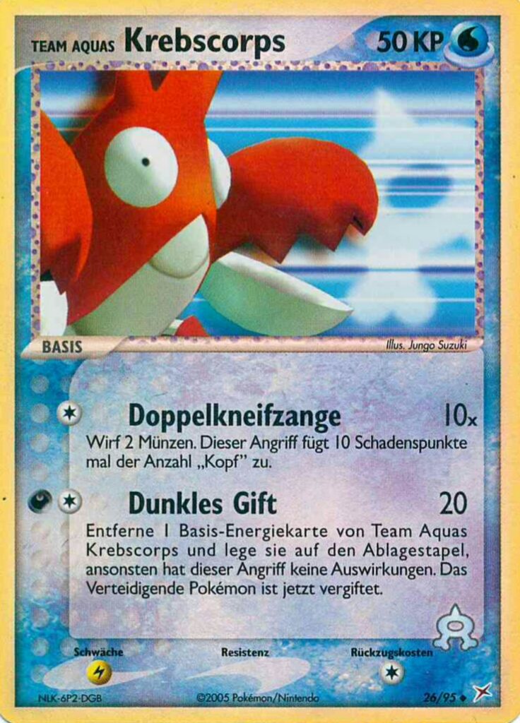 Team Aquas Krebscorps 26/95 - Wert, Bild & Seltenheit | Pokemonkarte.de