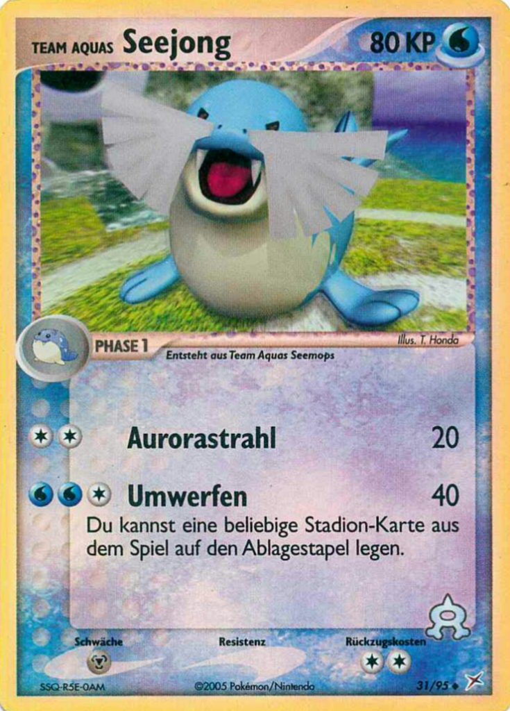 Team Aquas Seejong 31/95 - Wert, Bild, Künstler & Seltenheit | Pokemonkarte.de