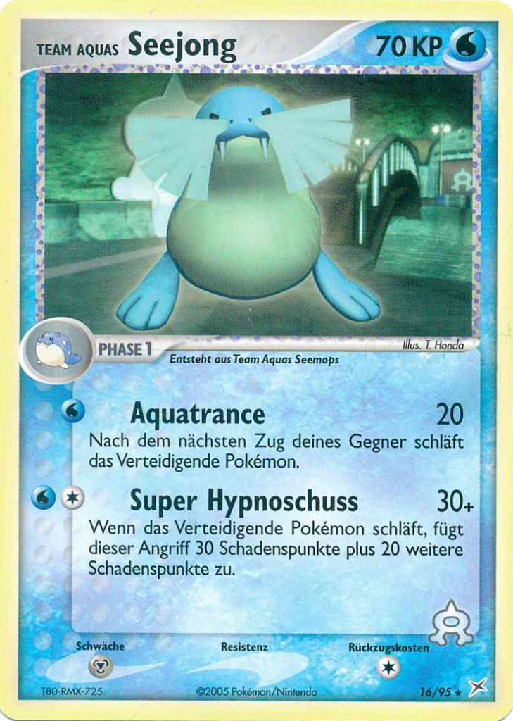 Team Aquas Seejong 16/95 - Wert, Bild & Seltenheit | Pokemonkarte.de