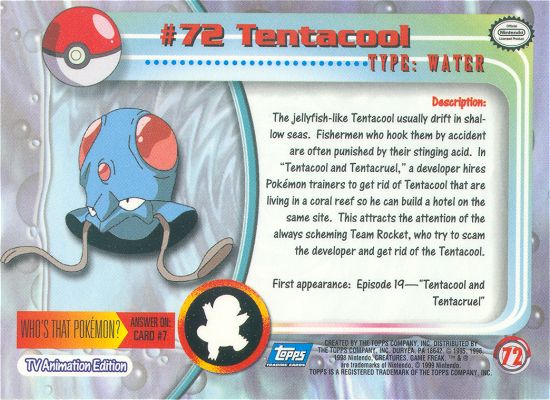 Tentacool 72 - Wert, Bild, Künstler & Seltenheit | Pokemonkarte.de