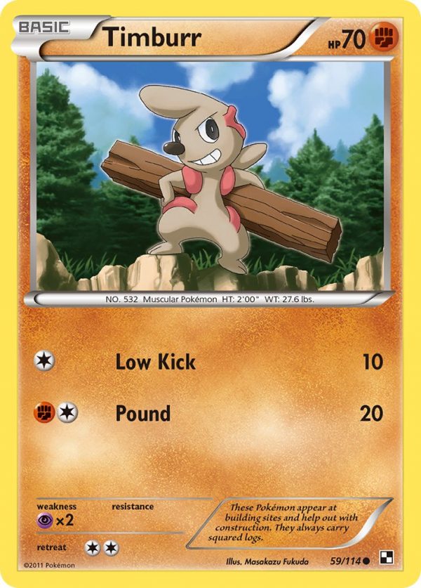 Timburr 59/114 - Wert, Bild & Seltenheit | Pokemonkarte.de