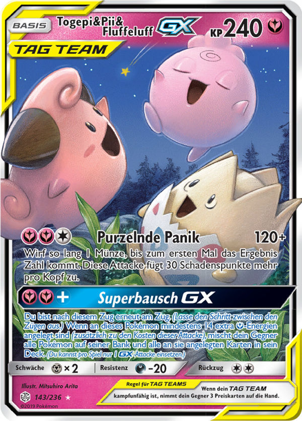 Togepi & Pii & Fluffeluff-GX 143/236 - Wert, Bild & Seltenheit ...