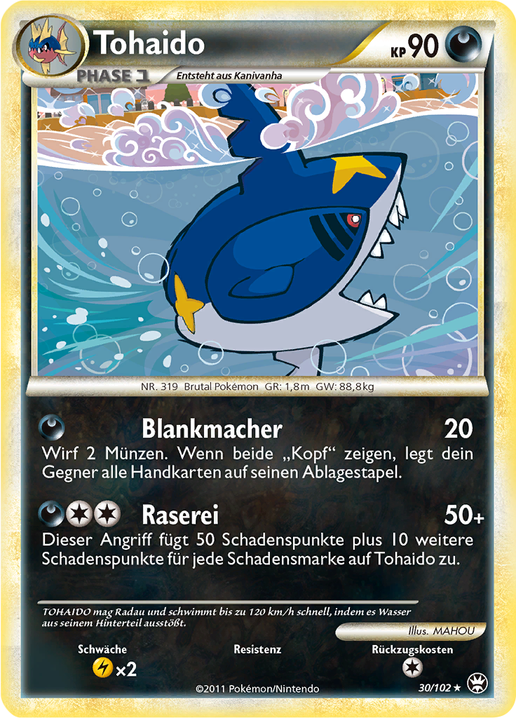Tohaido 30/102 - Wert, Bild & Seltenheit | Pokemonkarte.de
