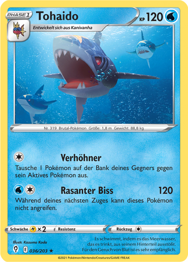 Tohaido 036/203 - Wert, Bild & Seltenheit | Pokemonkarte.de