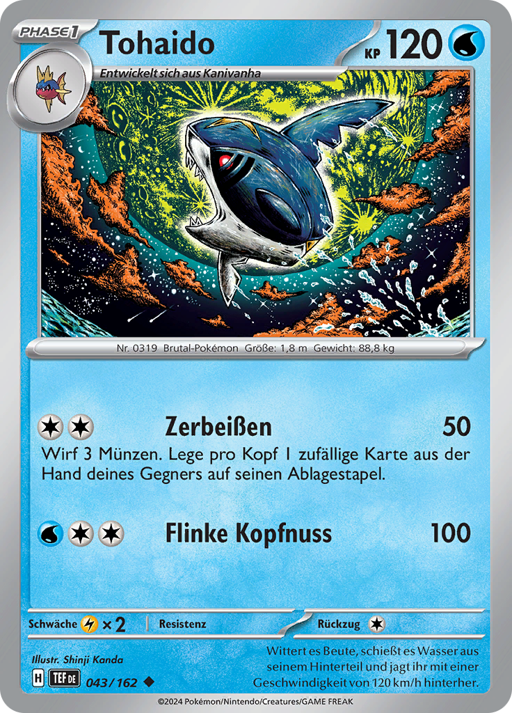 Tohaido 043/162 - Wert, Bild & Seltenheit | Pokemonkarte.de