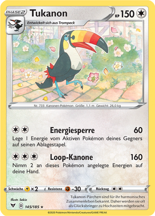 Tukanon 145/185 - Wert, Bild, Künstler & Seltenheit | Pokemonkarte.de