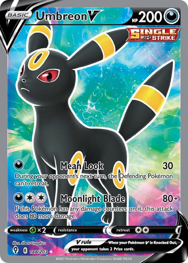 Umbreon V 188/203 - Wert, Bild & Seltenheit | Pokemonkarte.de