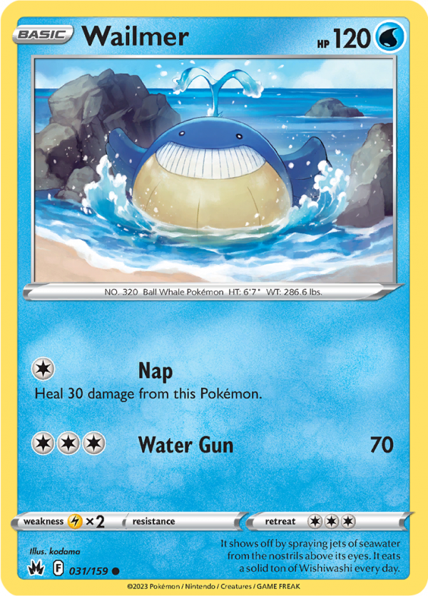 Wailmer 031/159 - Wert, Bild & Seltenheit | Pokemonkarte.de