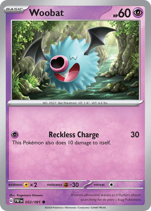 Woobat 032/091 - Wert, Bild & Seltenheit | Pokemonkarte.de