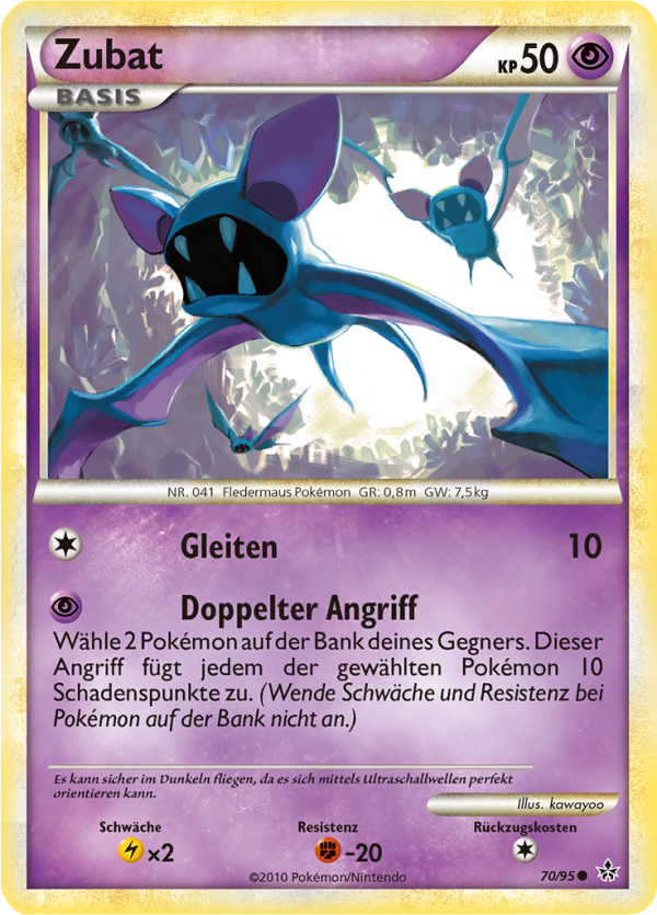 Zubat 70/95 - Wert, Bild & Seltenheit | Pokemonkarte.de