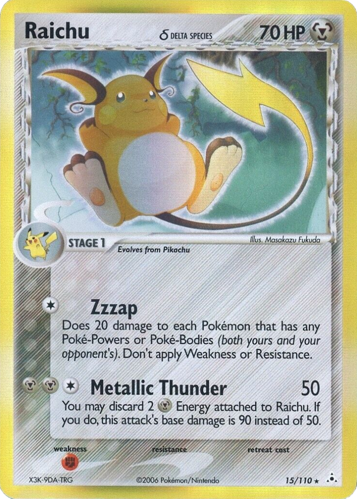 Raichu, ein unterschätztes Pokémon - Pokemonkarte