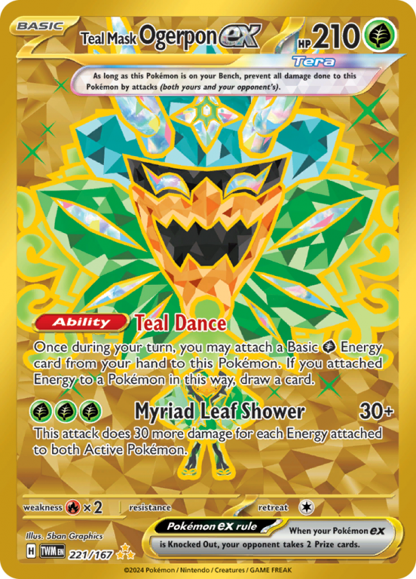Teal Mask Ogerpon ex 221/167 - Wert, Bild & Seltenheit | Pokemonkarte.de